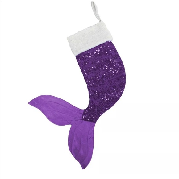 Midwest CBK | Holiday | Sequined Christmas Purple Mermaid Stocking 235 ...